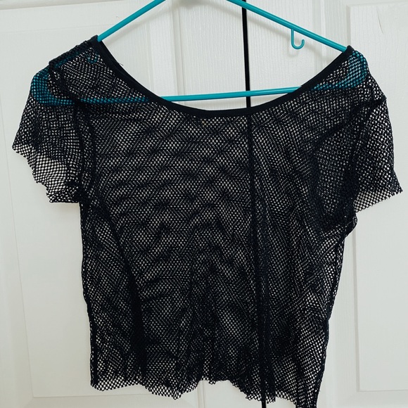 Tops | See Threw Fish Net Top Cut On The Bottom To Looked Worn In ...